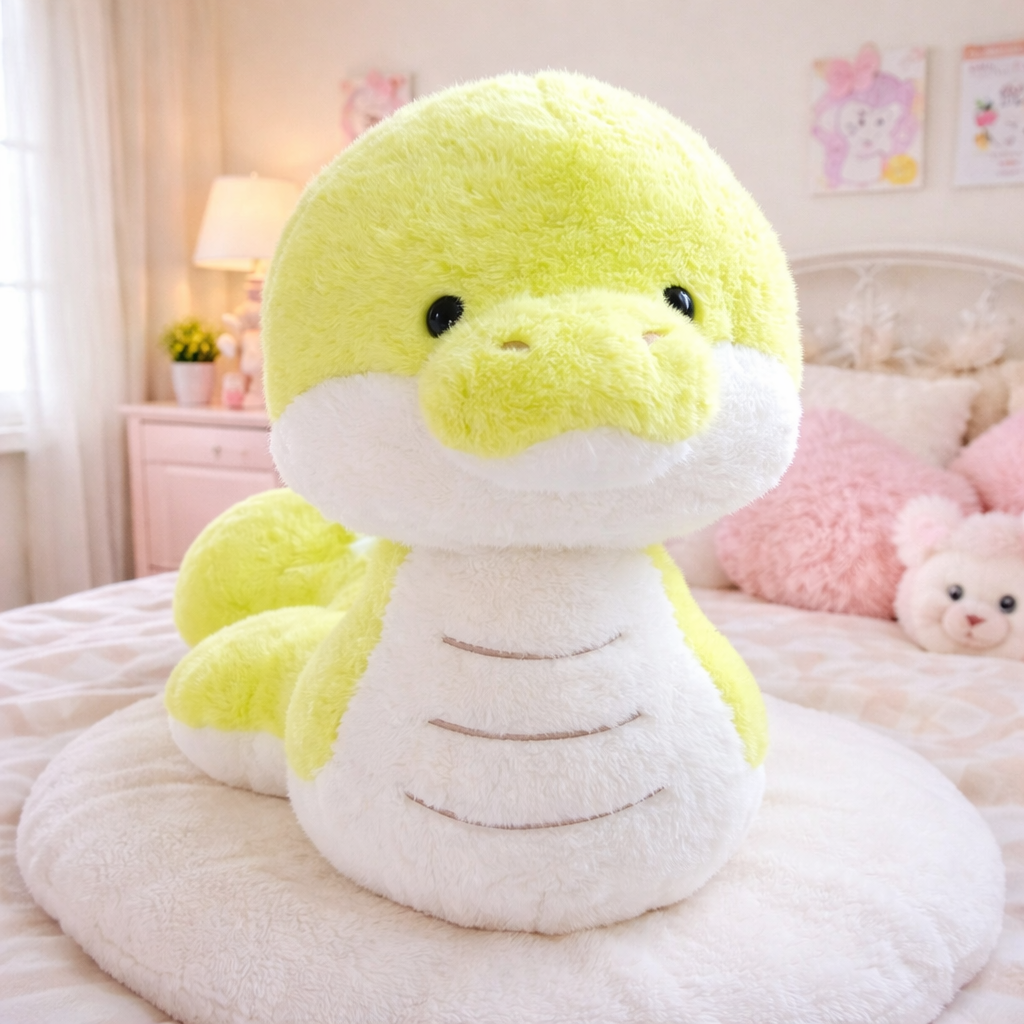 Noodles the Long Green Fluffy Snake – Kawaiies