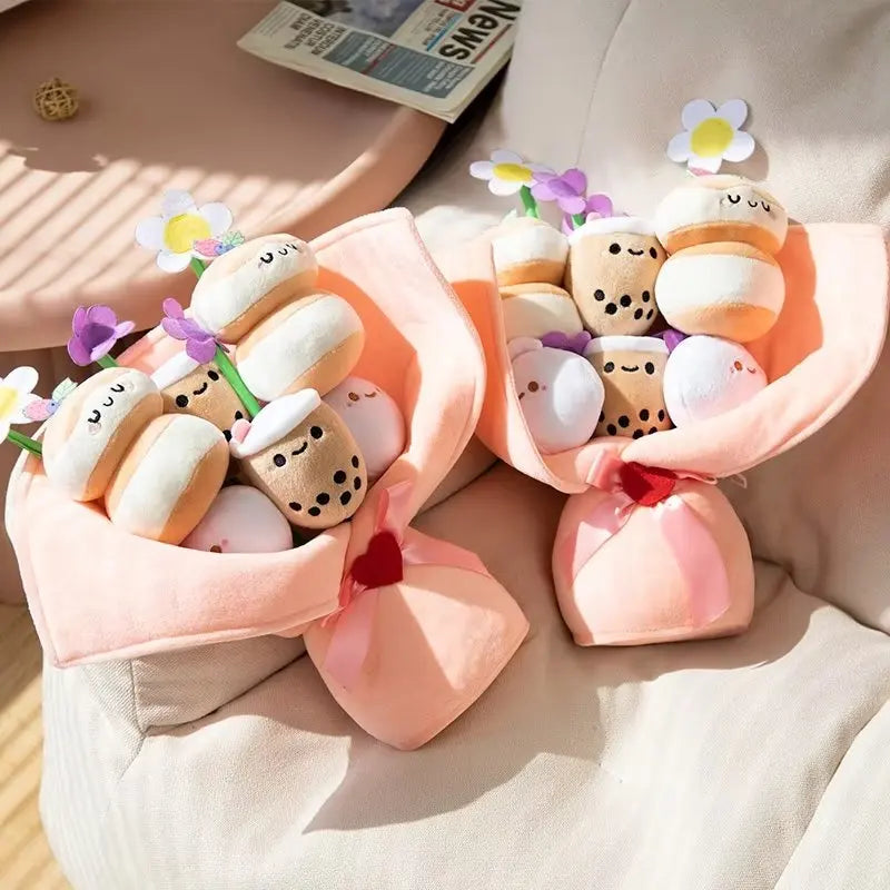 Boba Bubble Tea Flower Bouquet Plushie – Kawaiies