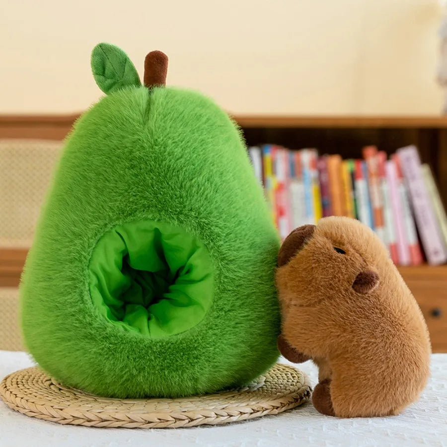 Fluffy Avocado Capybara Plushie – Kawaiies
