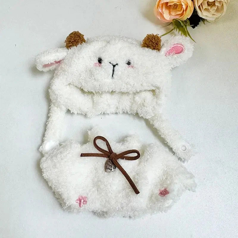 Handmade Labubu White Sheep Overalls Outfit – Kawaiies