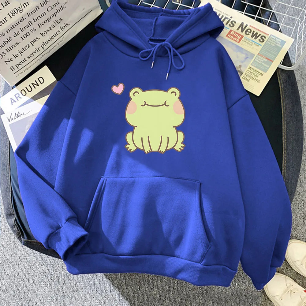 Happy Green Blushing Frog Unisex Hoodie – Kawaiies