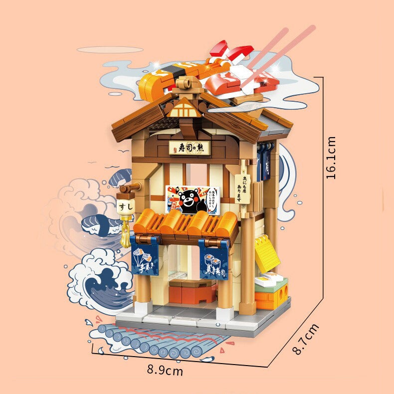 Japanese-themed Ramen Hot Spring Sushi Tea Micro Building Sets – Kawaiies