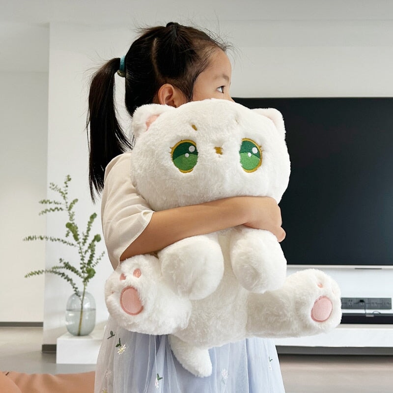 Luna the Fluffy White Cat Plush – Kawaiies