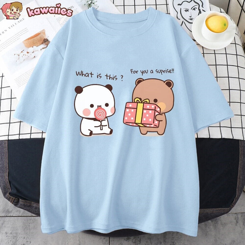 Mocha and Tofu Panda Bear Surprise Tee – Kawaiies