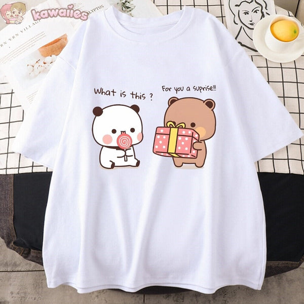 Mocha and Tofu Panda Bear Surprise Tee – Kawaiies