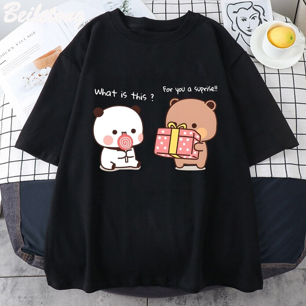 Mocha and Tofu Panda Bear Surprise Tee – Kawaiies