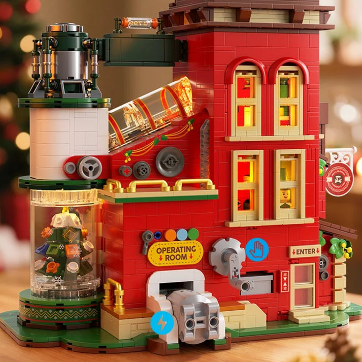 Santa’s Workshop Mechanical Factory Christmas Building Set – Kawaiies