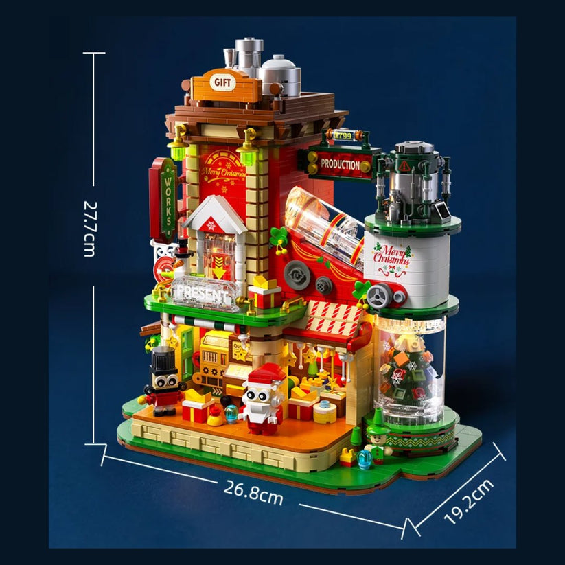 Santa’s Workshop Mechanical Factory Christmas Building Set – Kawaiies