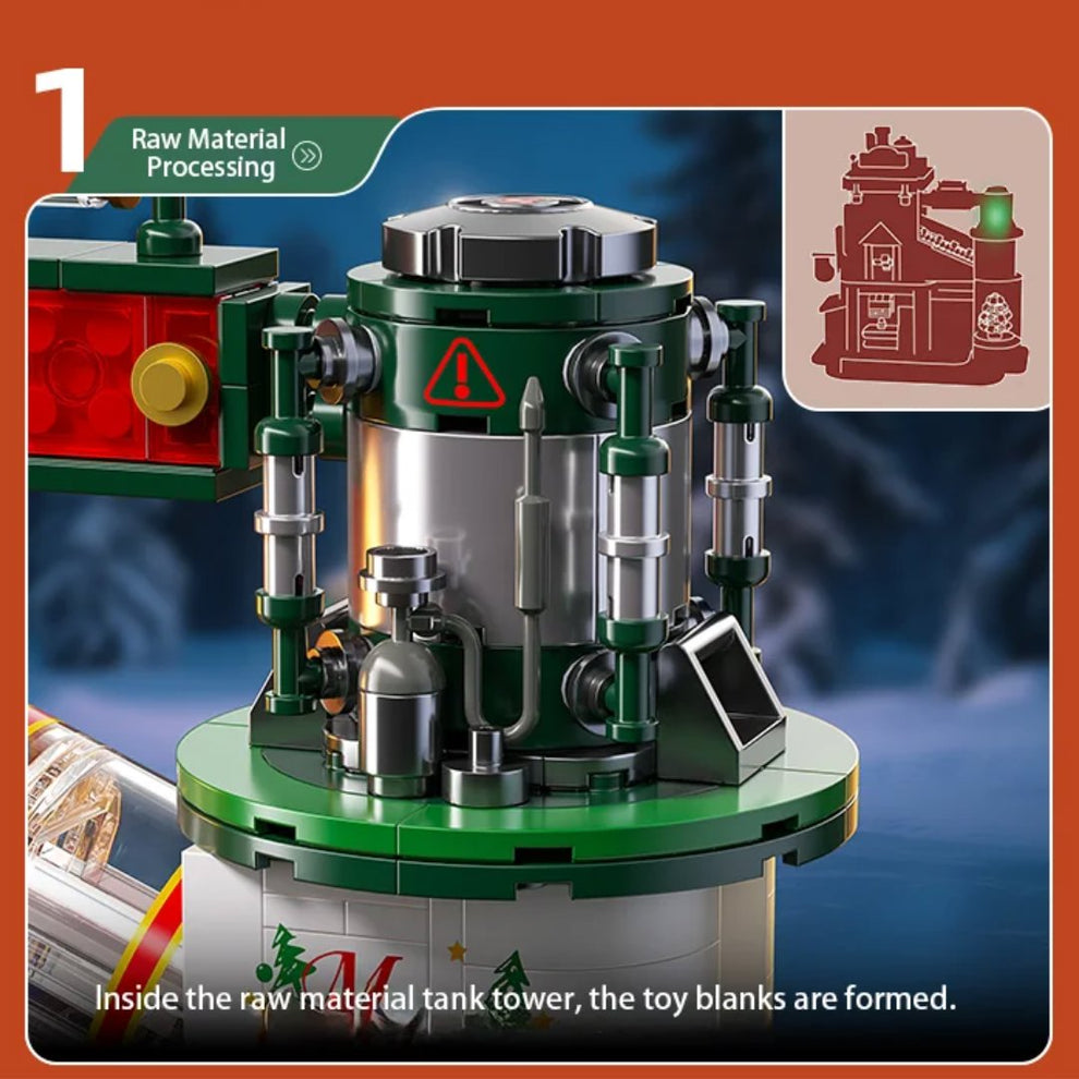 Santa’s Workshop Mechanical Factory Christmas Building Set – Kawaiies
