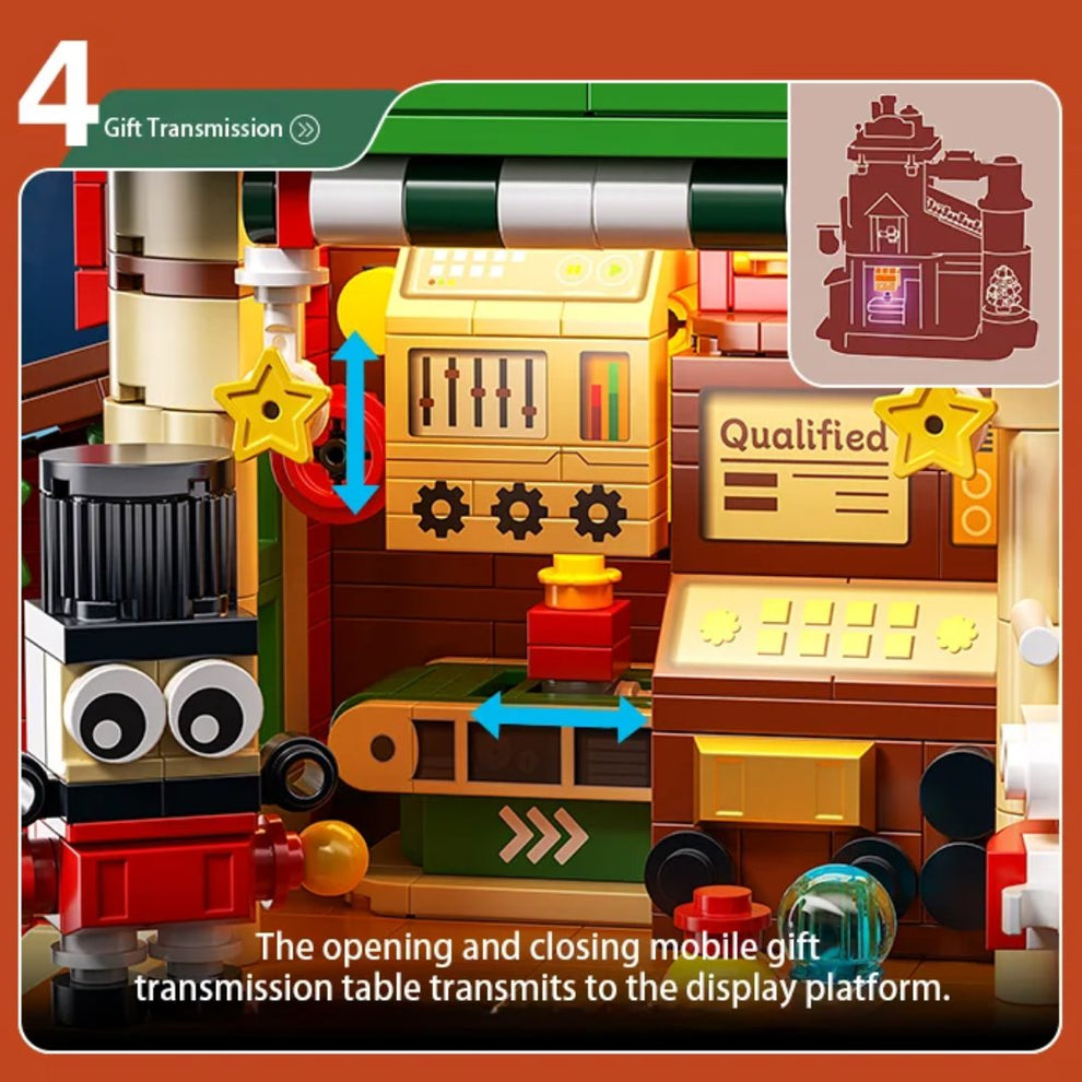 Santa’s Workshop Mechanical Factory Christmas Building Set – Kawaiies