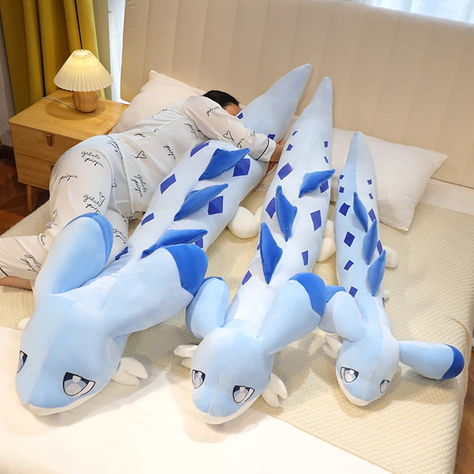 Sofi the Long Kawaii Baby Blue Hybrid Dragon Plushie – Kawaiies