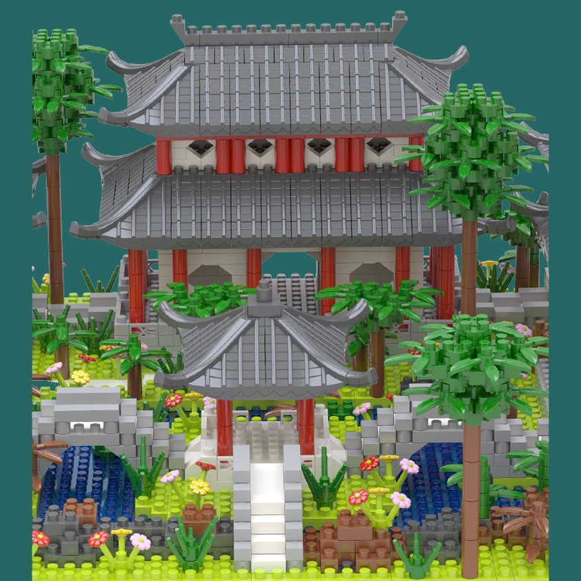 Ancient Dynasty Kingdom with Shrines Nano Building Set Collection ...