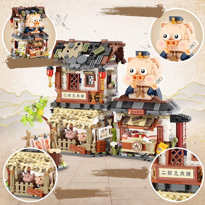 Ancient Honey Bee & Bacon Shops Micro Building Set Collection – Kawaiies
