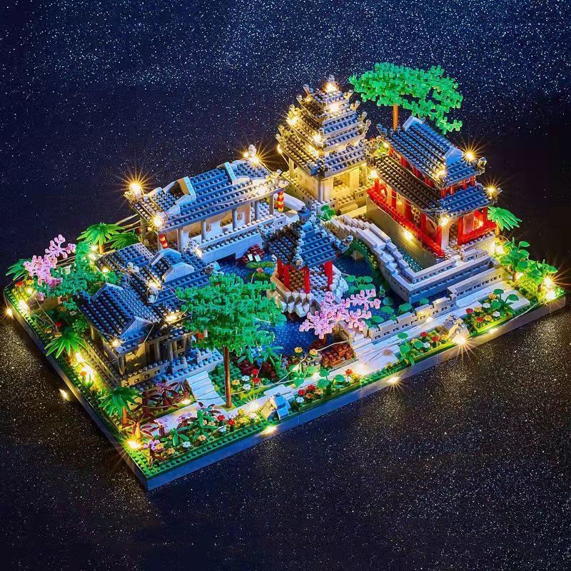 Ancient Pagoda Village with Lake Nano Building Blocks – Kawaiies