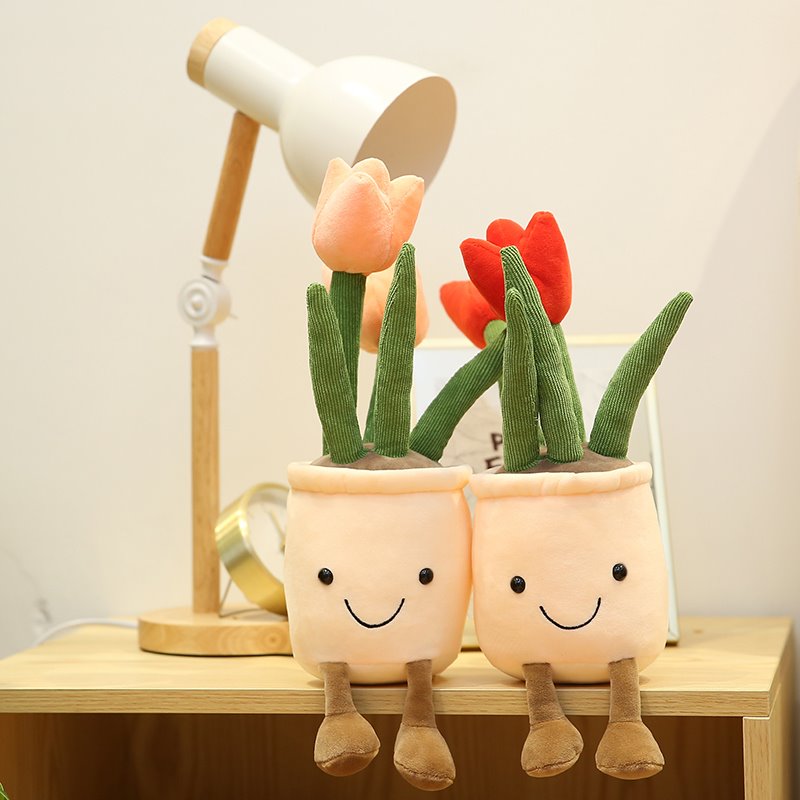 Bubbly Tulip Flower Pot Plush – Kawaiies