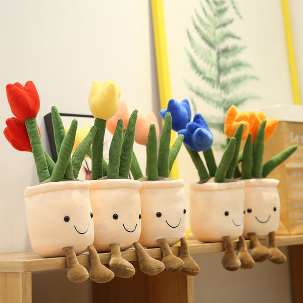 Bubbly Tulip Flower Pot Plush – Kawaiies