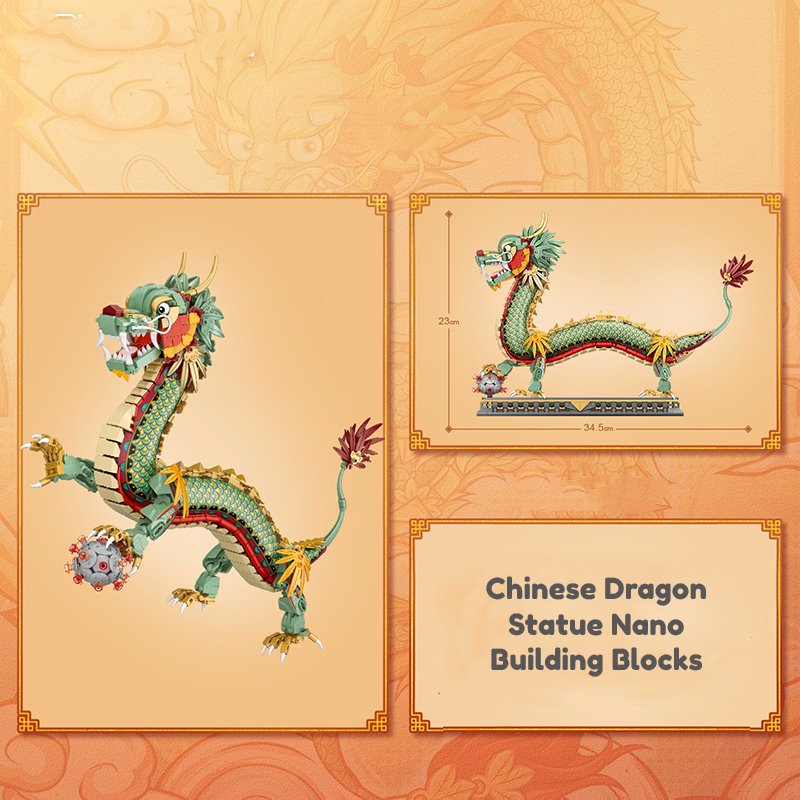 Chinese Dragon Statue Nano Building Blocks – Kawaiies