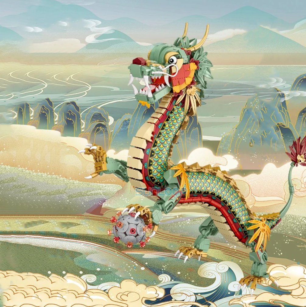 Chinese Dragon Statue Nano Building Blocks – Kawaiies