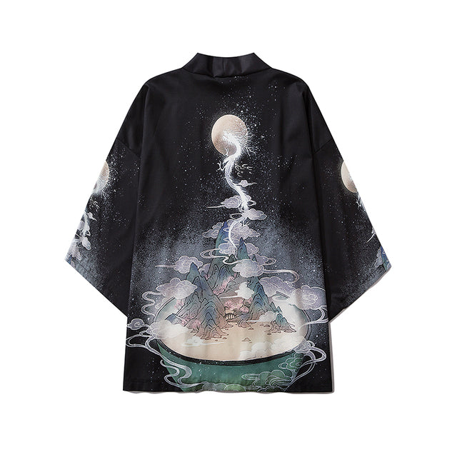 Fox Cranes Dragon Japanese Women Kimono Robe Cardigan – Kawaiies
