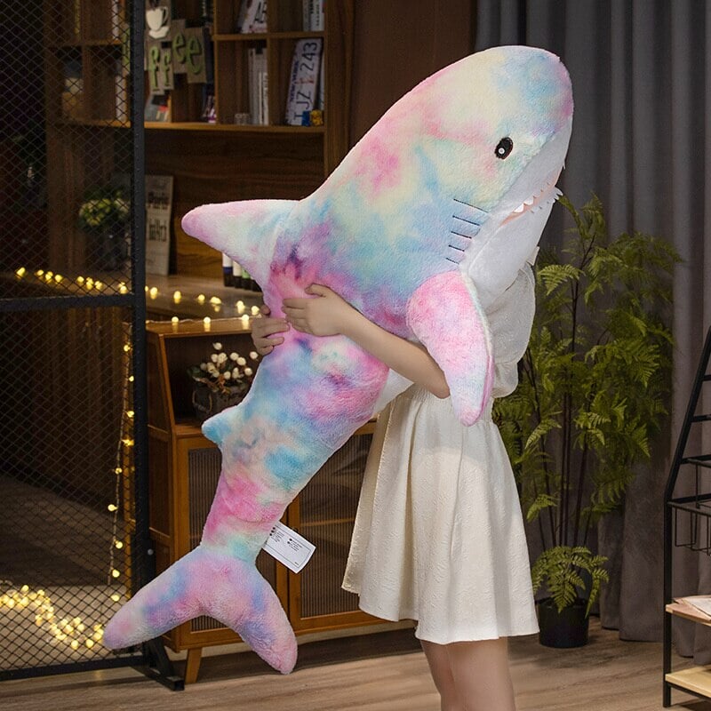 Giant Fuzzy Galaxy Shark Plushies – Kawaiies