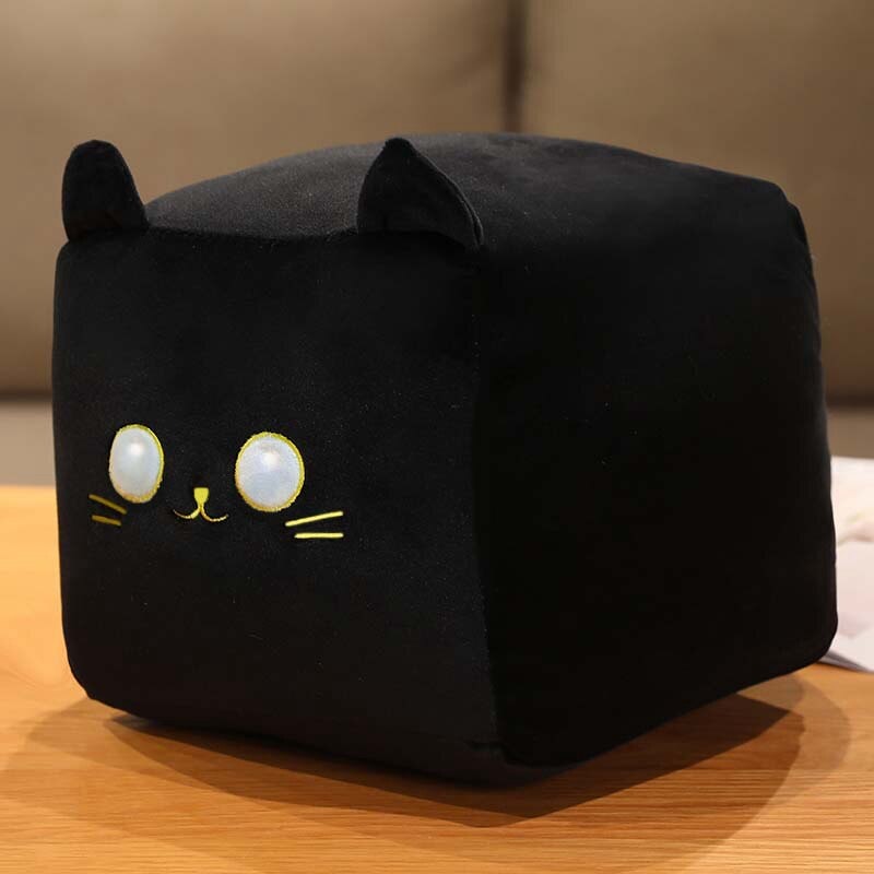 Kawaii Black White Cube Cat Plushies – Kawaiies