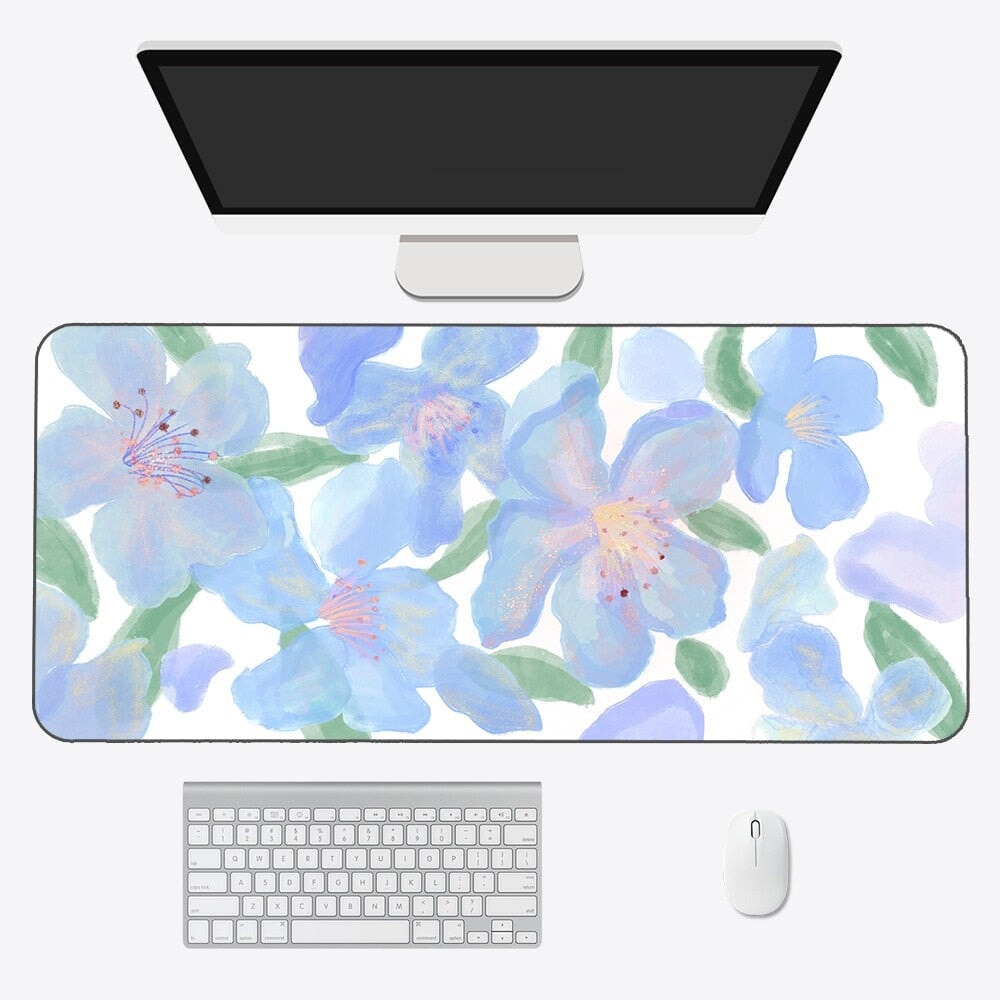 Kawaii Pastel Flowers Long Mouse Pad Collection – Kawaiies