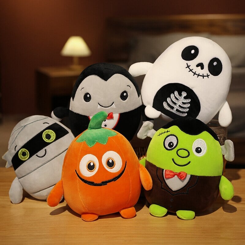 Kawaii Skeleton Pumpkin Zombie Frankenstein Vampire Halloween Plushies ...
