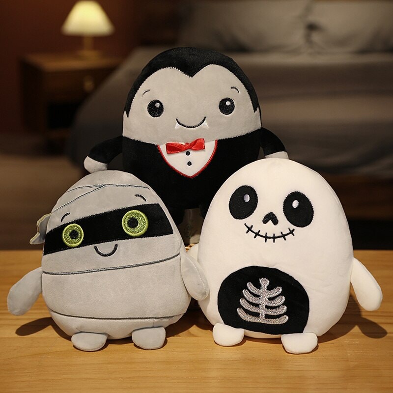 Kawaii Skeleton Pumpkin Zombie Frankenstein Vampire Halloween Plushies ...