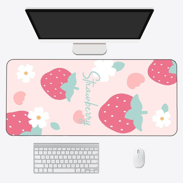 Kawaii Strawberry Long Mouse Pad Collection – Kawaiies