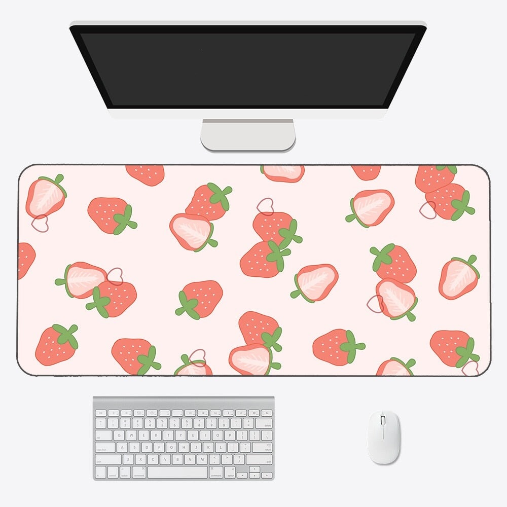 Kawaii Strawberry Long Mouse Pad Collection – Kawaiies