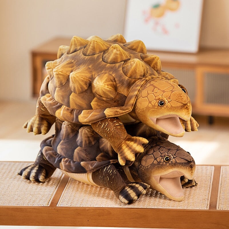 Large Lifelike Snapping Turtle Plushie – Kawaiies