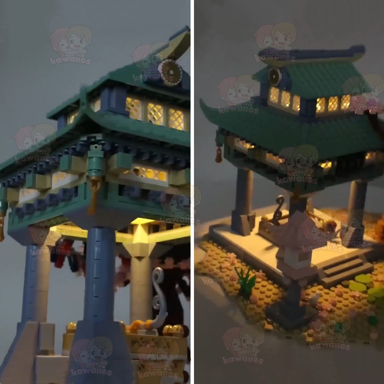 Light up Romantic Japanese Hakone Shrine with Sakura Tree Building Set ...