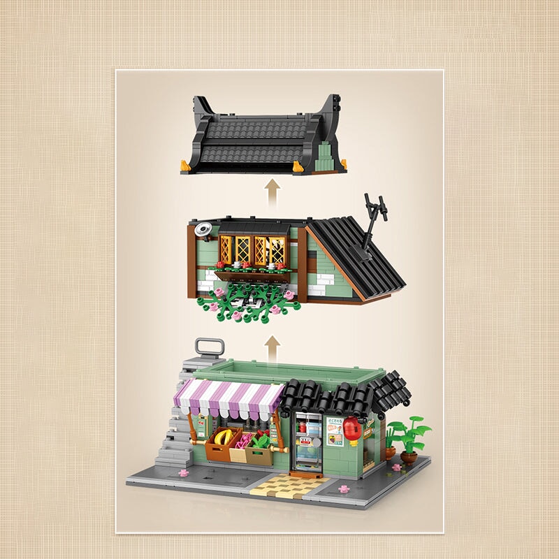 Sakura Stores Micro Building Set – Kawaiies