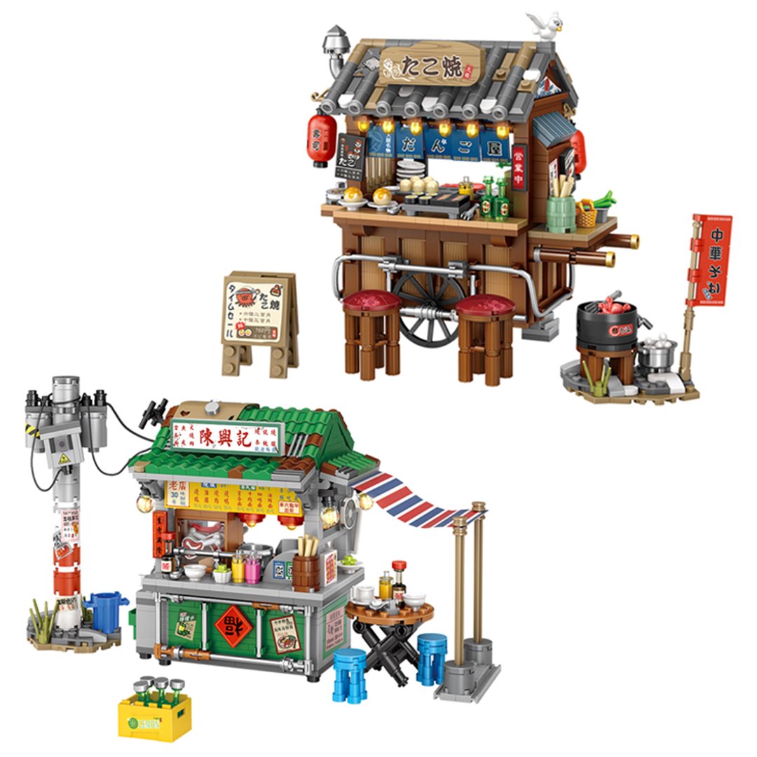 Takoyaki & Noodle Asian Street Stall Nano Building Blocks – Kawaiies