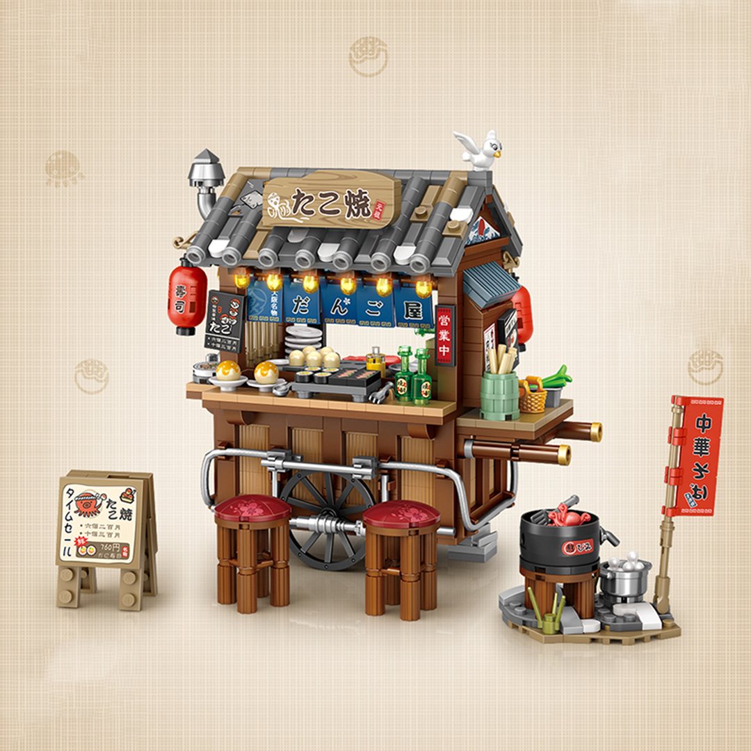 Takoyaki & Noodle Asian Street Stall Nano Building Blocks – Kawaiies